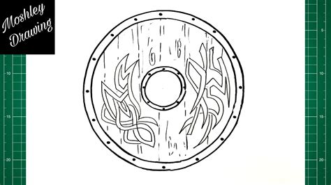 How To Draw A Viking Shield Step By Step Youtube