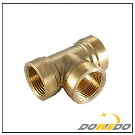 Brass Female Threaded Equal Tee Brass Tubes Copper Pipes