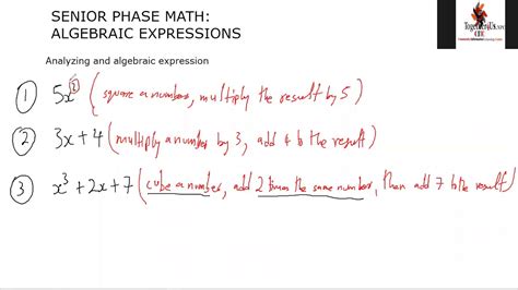 Lesson1 4 Algebraic Expressions Youtube