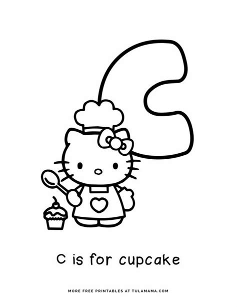 Hello Kitty Alphabet Letters Coloring Pages 2025