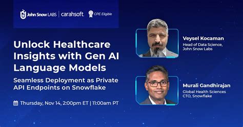 Healthcare Generativeai Healthcareai Genai Snowflake Johnsnowlabs Llms Datascience Nlp