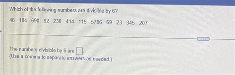 Solved Which Of The Following Numbers Are Divisible By