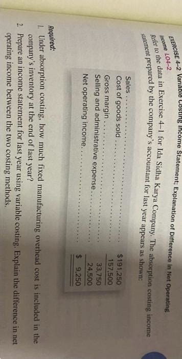 solved exercise 4 2 refer to the data in exercise 4 1 for
