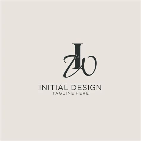 Initials Iw Letter Monogram With Elegant Luxury Style Corporate