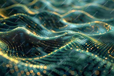 futuristic digital binary data landscape premium ai generated image