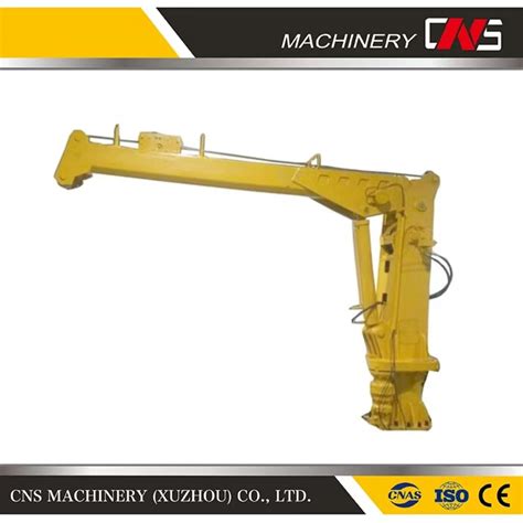 Hydraulic Jib Crane 5 Ton Telescopic Boom Hoist Lift Crane Ship Deck