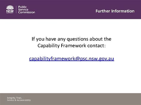 The Nsw Public Sector Capability Framework Capability Framework