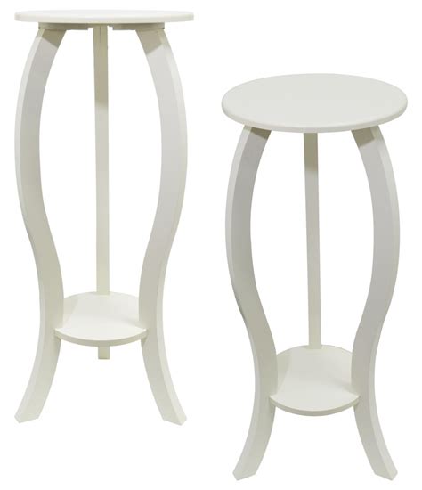 Mesa Chica Alta Madera Blanca 30x74cm 16397 Q1 — El Clon