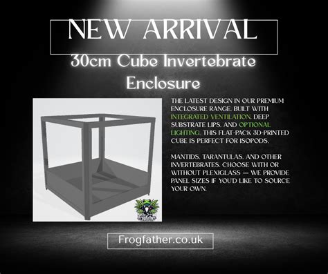 30cm Cube Isopod Vivarium Premium Flat Pack Enclosure With