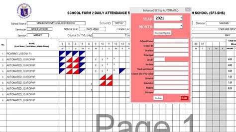 Deped School Form 2 Excel Format