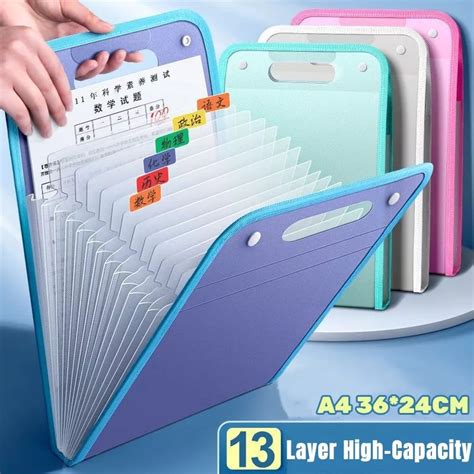Folder File Organizer Expanding File Folder Clear 13 Layer Test Paper Shopee Philippines