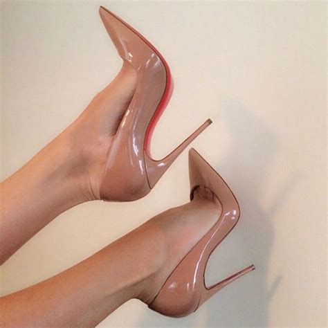 Top Quality Nude Bright Red Bottom High Heels Pointed Toe Pumps Women