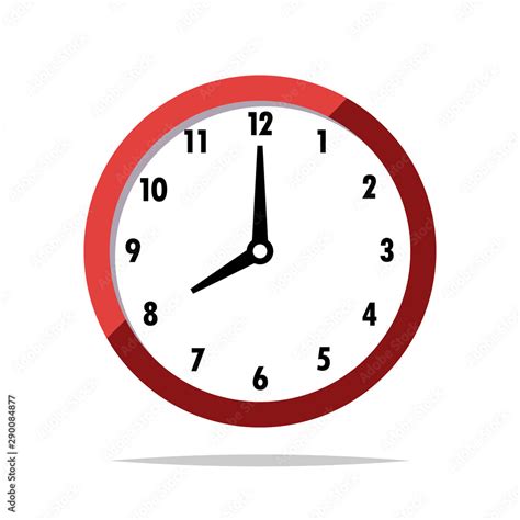 Clock Vector Isolated Illustration Stock Vector Adobe Stock
