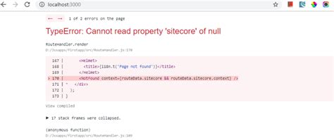 Jss React App Quick Start Disconnected Mode Gives Typeerror Cannot