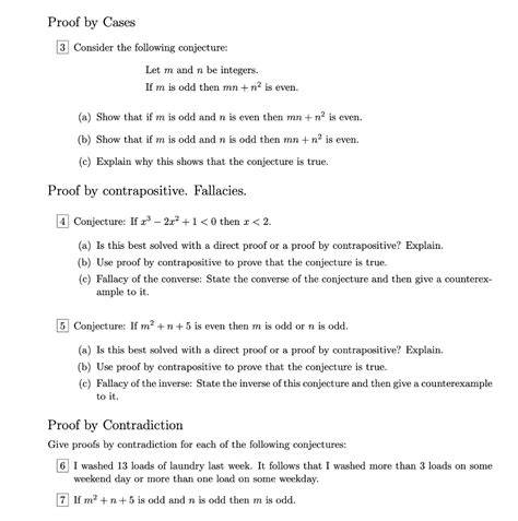 Solved Proof By Cases 3 Consider The Following Conjecture