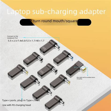 Notebook Charging Type C Mother To IBM Square Plug Pd Charging Adapter DC Head 100W Conversion