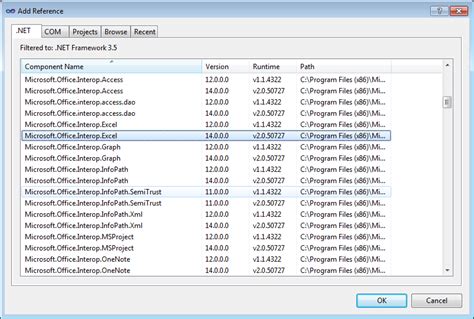 Office Interop How To Take A Dependency On Excel In Net For Maximum