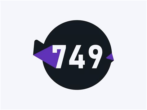 749 Number logo icon design vector image. Number logo icon design ...