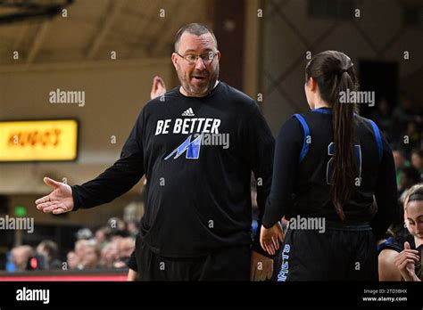 Mayville State Comets Head Coach Dennis Hutter Talks To A Player During