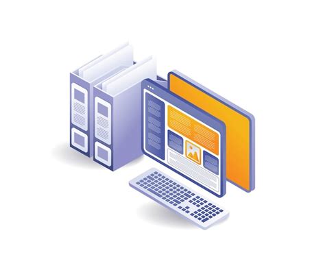 Premium Vector Computer Data Files Isometric Illustration