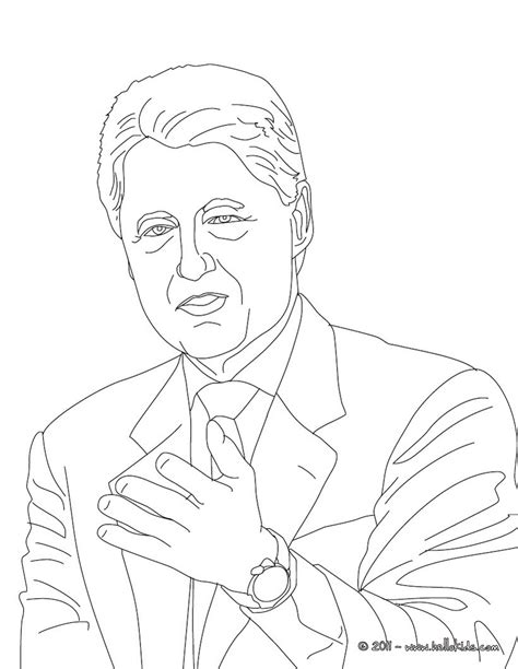 Bill Clinton Coloring Page Coloring Pages
