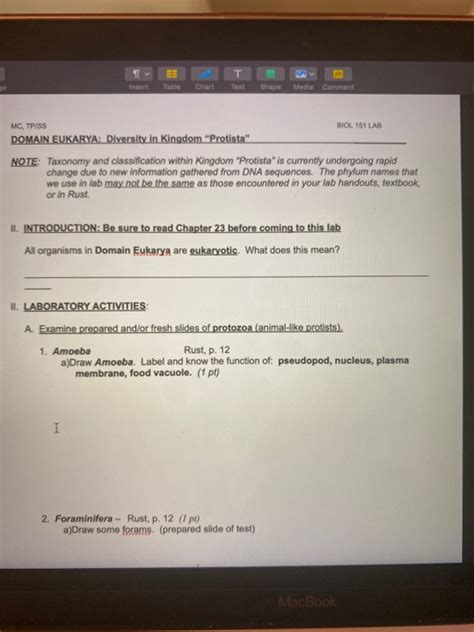 Solved St Insert Table Chart Text Shape Media Comment Biol