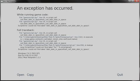 When I Start Up My Ddlc Mod I Get The Main Menu Screen After I Input My Name The Game Shows