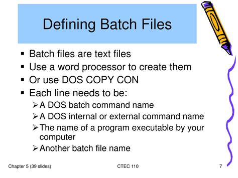 Ppt Chapter 5 Using Batch Files Powerpoint Presentation Free