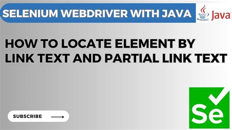Selenium Webdriver Tutorial 15 How To Find Element By Link Text And