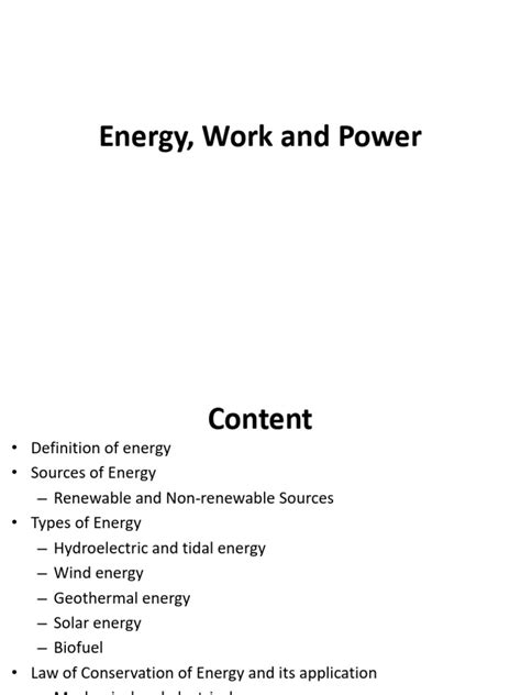Energy Sources Work And Power Pdf Fuels Nuclear Power