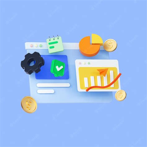 Premium Photo Digital Marketing Business Data Dashbord 3d Illustration