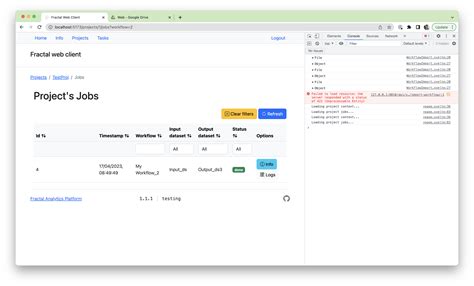 Pre Applied Filters Are Not Shown On Jobs Page · Issue 109 · Fractal Analytics Platformfractal