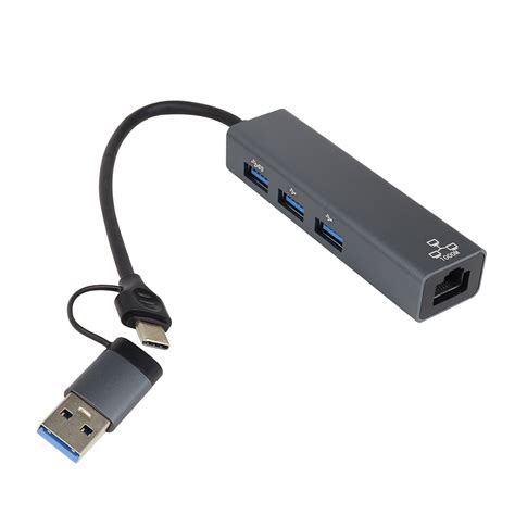 Hub Usb Tipo C Dual Rj Jaltech Sas