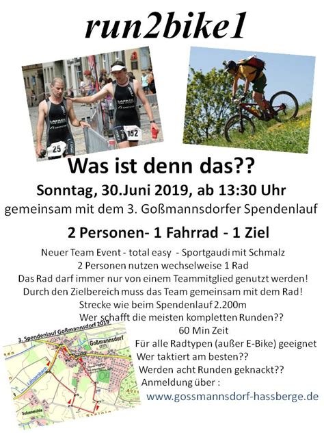 Goßmannsdorf Spendenlauf 2019
