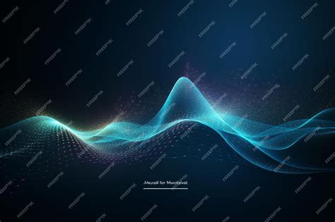 Premium Photo Digital Wave With Particles Abstract Background Technology Background