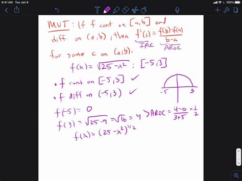 SOLVED Verify That The Hypotheses Of The Mean Value Theorem Are Satisfied On The Given Interval
