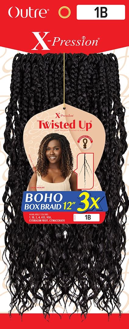 X Pression Twisted Up Boho Box Braid 12 3x 4uhair Unlimited