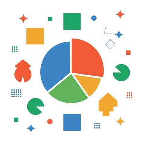 A Vibrant And Colorful Pie Chart Divided Into Three Segments Premium