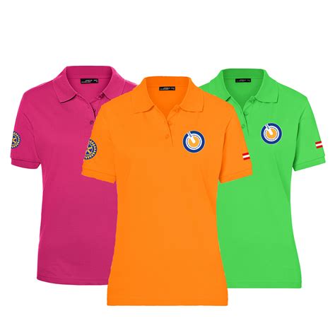 Ifmr Damen Polo Mit Ifmr Rotary Logo Flaggenstreifen Und Backprint Ifmr Shop