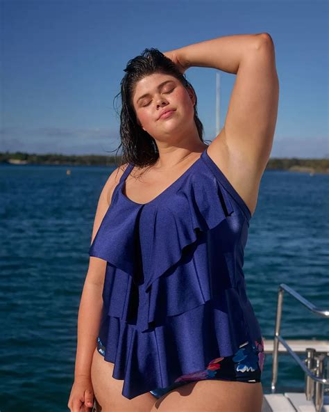 Capriosca Swimwear The Metallic Navy 3 Tier Tankini 💙 Instagram