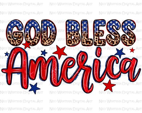 God Bless America Png Sublimation Design Download 4th Of July Png