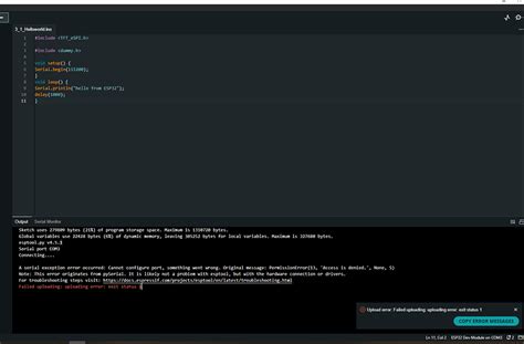 Issue With Flashing Esp Dev Kit With Arduino Ide Ide X Arduino Forum