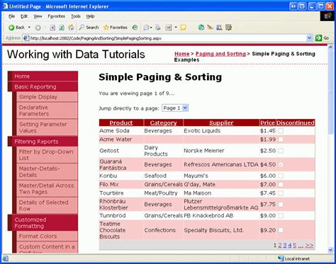 Paging And Sorting Report Data C Microsoft Learn