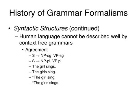 Ppt History Of Grammar Formalisms Powerpoint Presentation Free Download Id339068