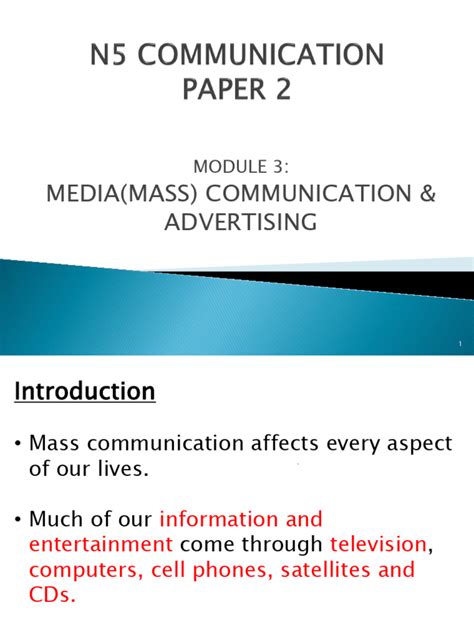 Mass Communication And Advertising Overview Pdf Propaganda