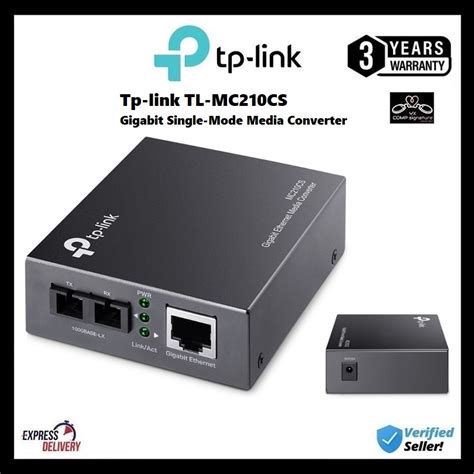 Tp Link Tl Mc Cs Gigabit Single Mode Media Converter Fo Shopee Malaysia