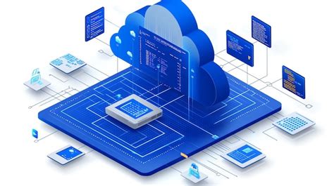 Premium Photo Cloud Computing Network With Data Servers