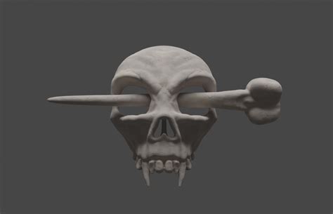 Stl File Vampire Skull Hair Pin・template To Download And 3d Print・cults