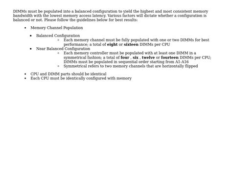overview memory population rules for 3rd generation intel xeon