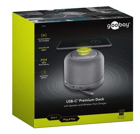 Goobay Usb C In Multiport Dock With Wireless Fast Charging Power Delivery W